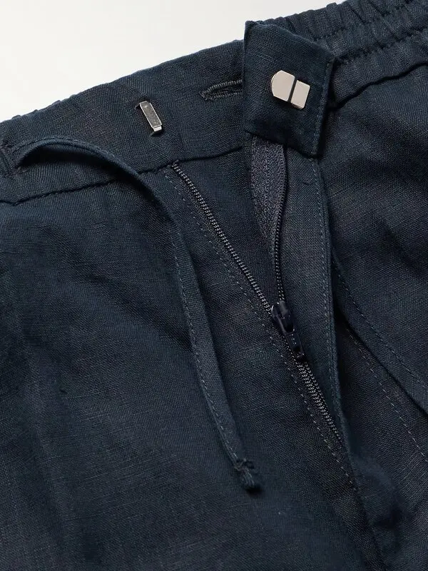 Canali Straight-leg Linen Trousers