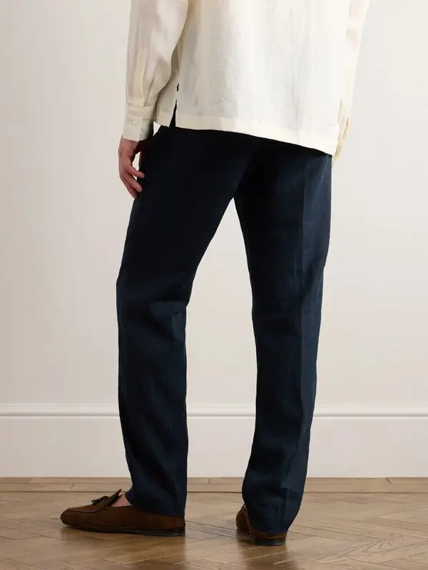 Canali Straight-leg Linen Trousers