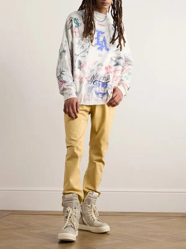 Saint Mxxxxxx Born X Raised Embellished Printed Cotton-Jersey
