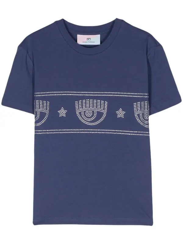 CHIARA FERRAGNI Logomania Studded T-shirt