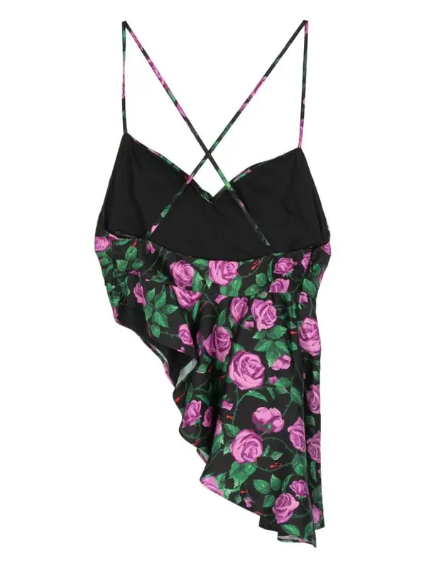 CHIARA FERRAGNI Floral Asymmetric Tank Top