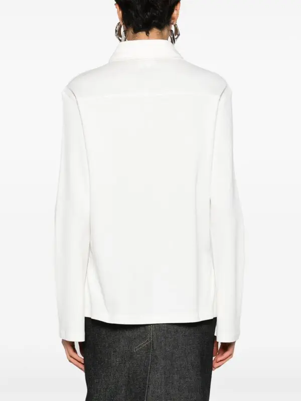 COURREGES Piqué Cotton Polo Shirt - White