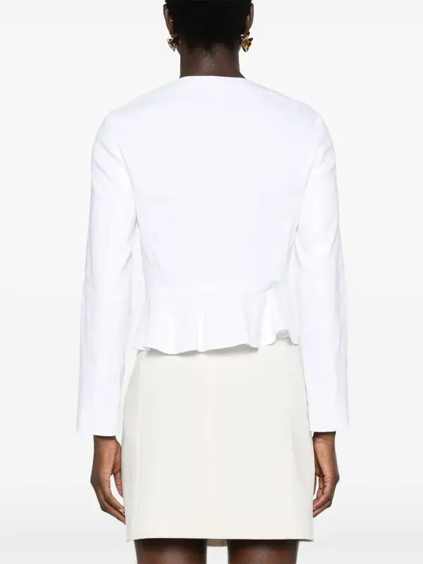 Theory Peplum-hem Cropped Jacket