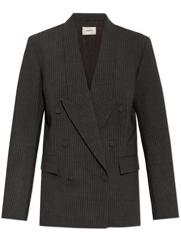 Coperni Pinstripe Double-breasted Blazer - Grey
