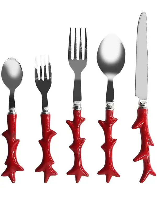 LES-OTTOMANS Coral Cutlery - Red
