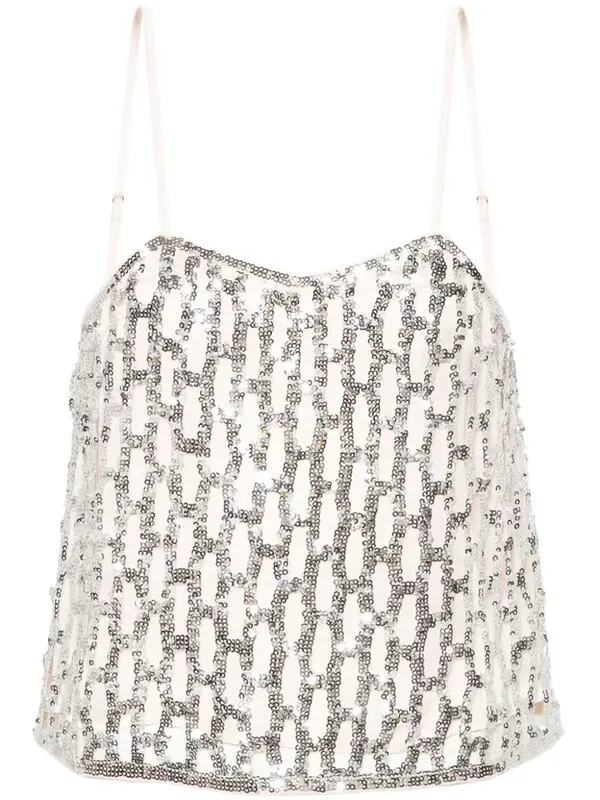 FORTE_FORTE Sequin-embellished Sleeveless Top