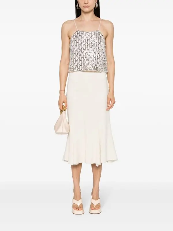 FORTE_FORTE Sequin-embellished Sleeveless Top