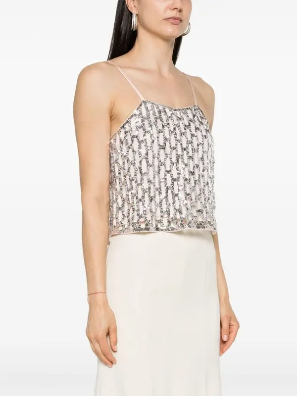 FORTE_FORTE Sequin-embellished Sleeveless Top