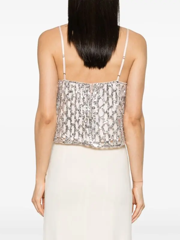 FORTE_FORTE Sequin-embellished Sleeveless Top