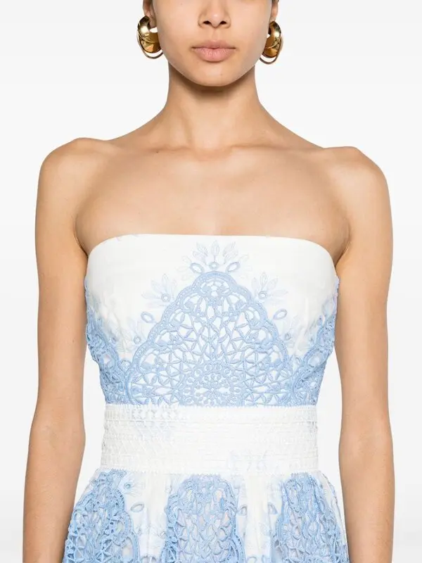 Evarae Mia Lace-Embroidered Maxi Dress In White - 20% Off | Editorialist