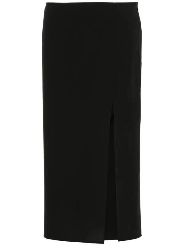 Gauchère Side-slit Wool Skirt