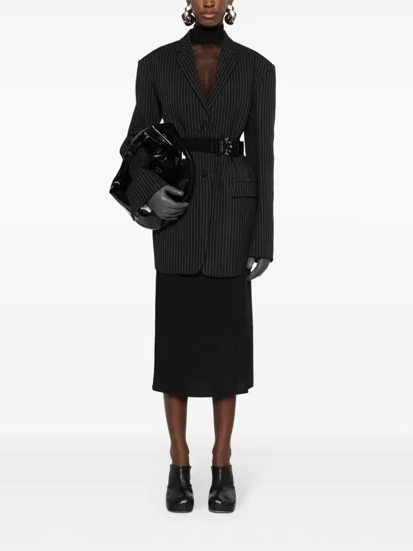 Gauchère Side-slit Wool Skirt