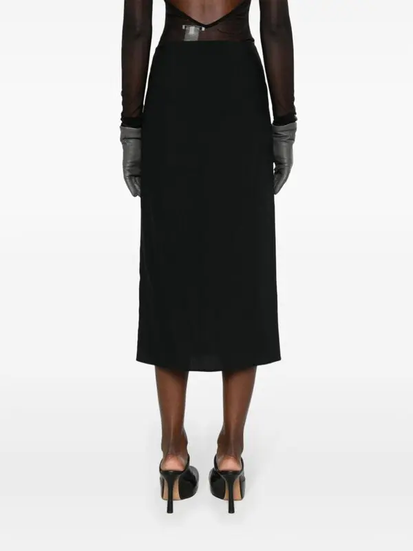Gauchère Side-slit Wool Skirt
