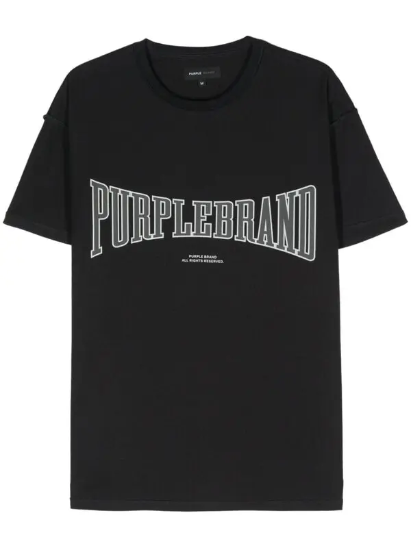 PURPLE BRAND Logo-print Cotton T-shirt