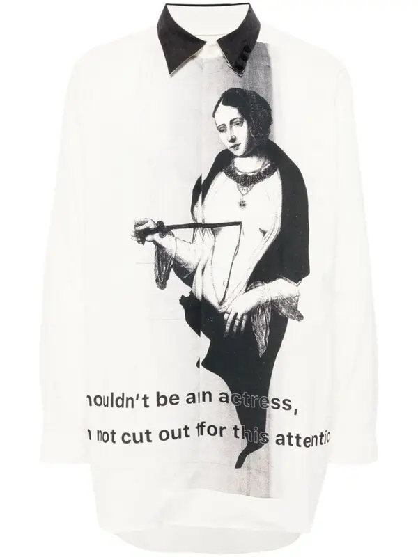 Yohji Yamamoto Puncture M A-stabbing Shirt - White