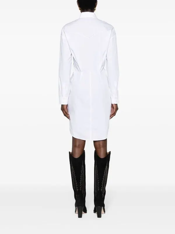 Pinko Eyelet-detail Cotton Shirtdress
