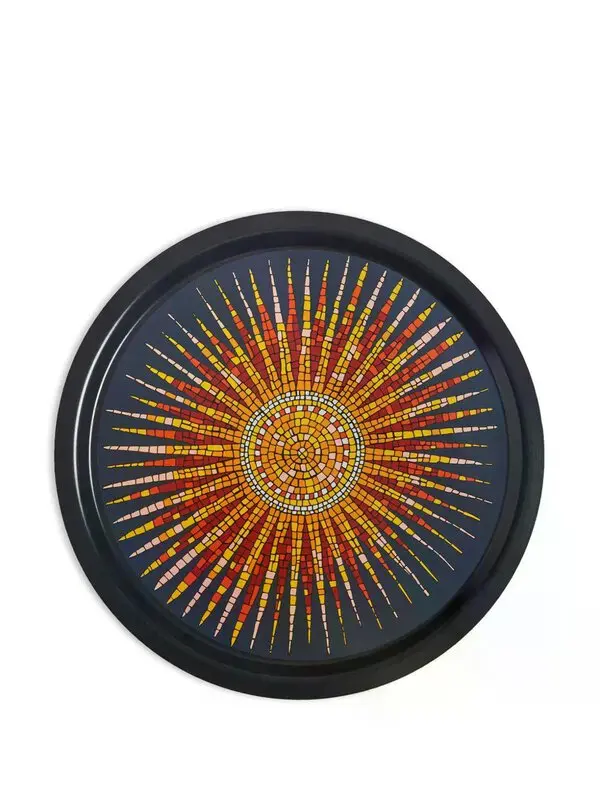 La DoubleJ Geometric-print Wood Tray