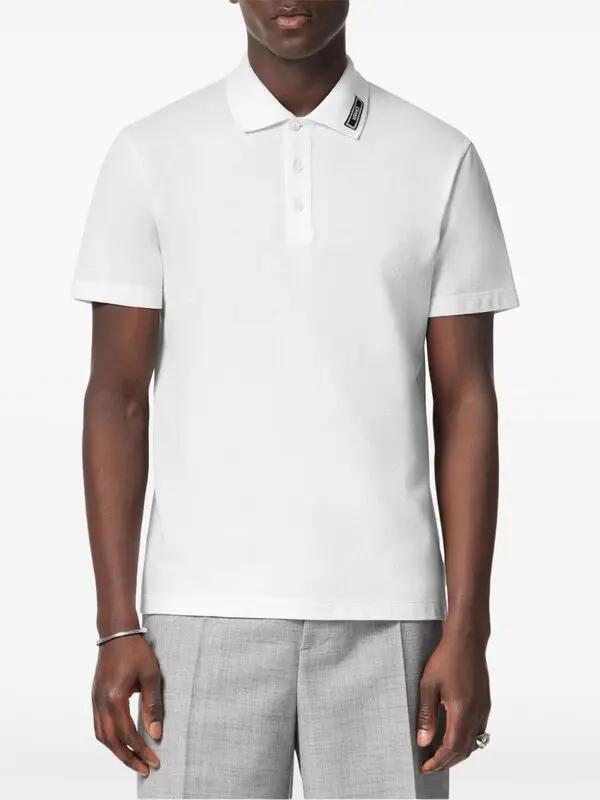 Versace 90s Logo Polo Shirt - White