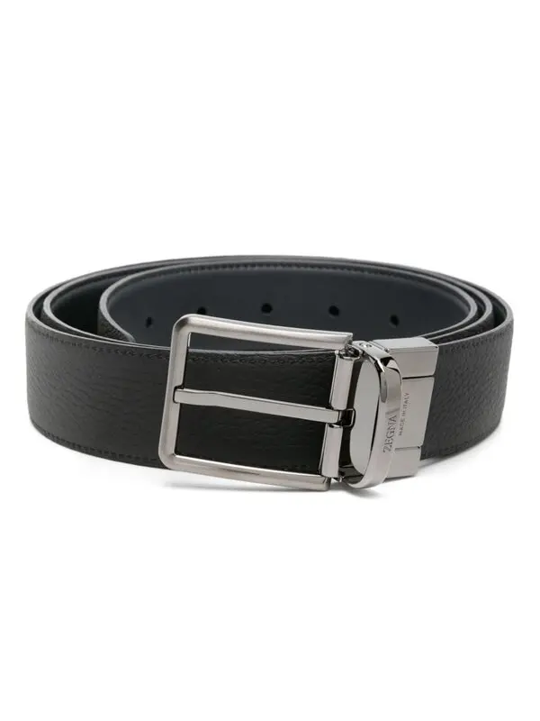 Zegna Reversible Leather Belt - Blue