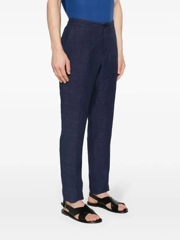 Zegna Drawstring-waist Linen Chinos
