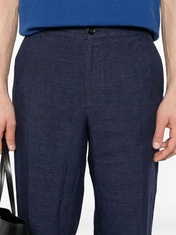 Zegna Drawstring-waist Linen Chinos