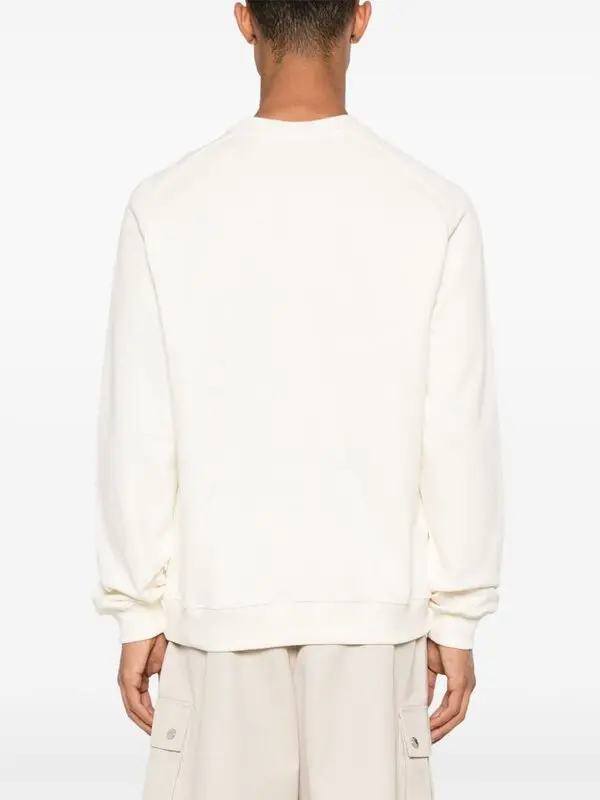 MSGM Logo-print Cotton Sweatshirt - Neutrals