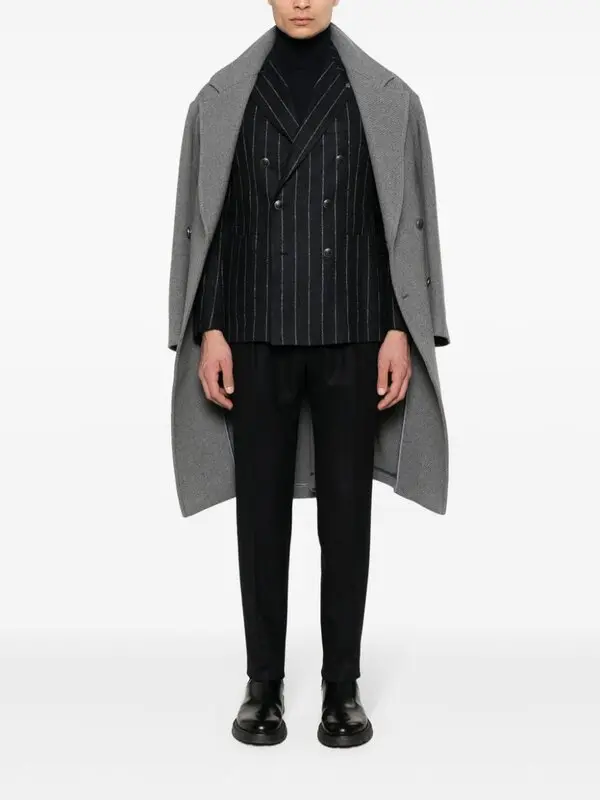 Tagliatore Pinstriped Double-breasted Blazer - Blue