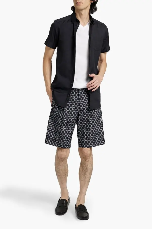 Dolce & Gabbana Printed Cotton-poplin Shorts