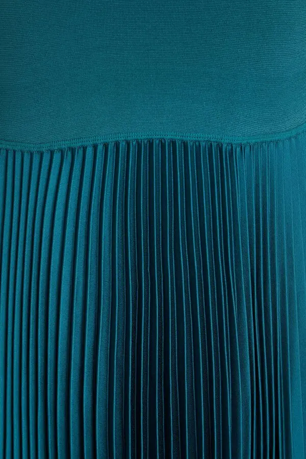 JOSEPH Dera Asymmetric Pleated Midi Dress