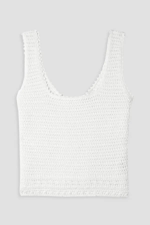 Vince Crocheted Cotton Tank