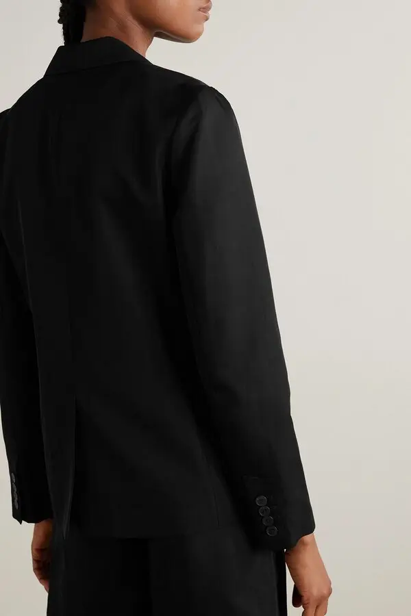 JOSEPH Belmore Silk And Cotton-blend Blazer - Black