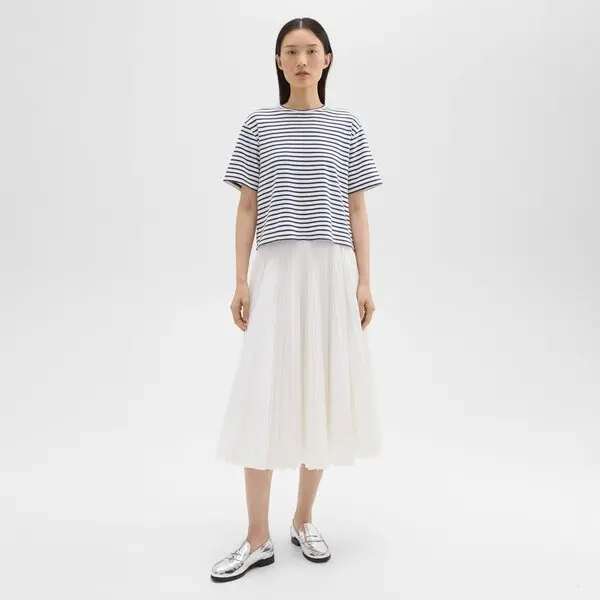 Theory Pleated Midi Skirt