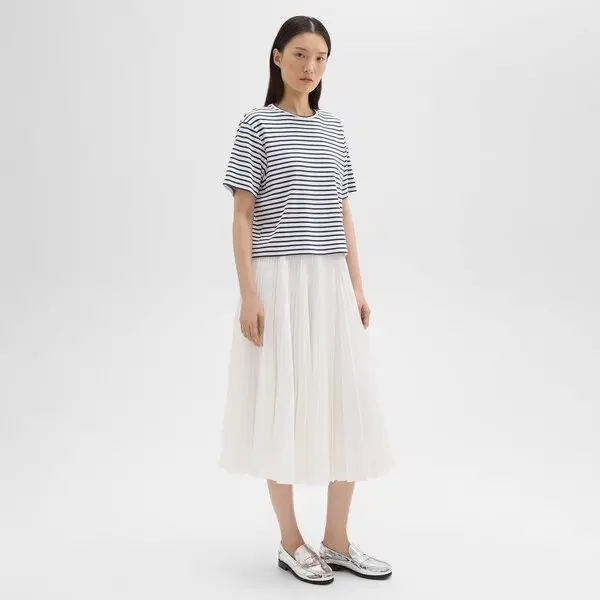 Theory Pleated Midi Skirt