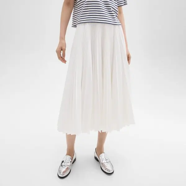 Theory Pleated Midi Skirt
