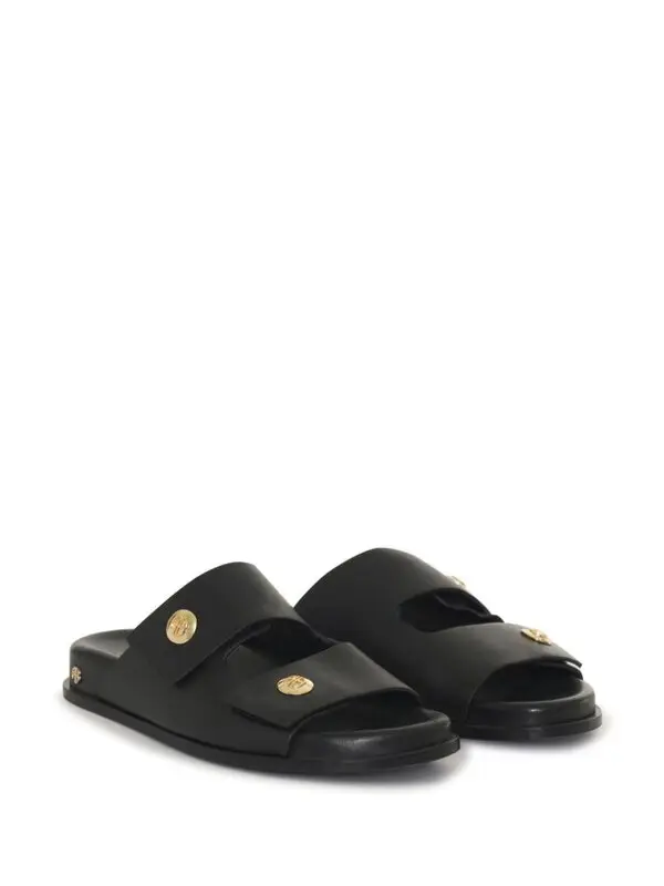 ANINE BING SALE Ella Leather Slides - Black