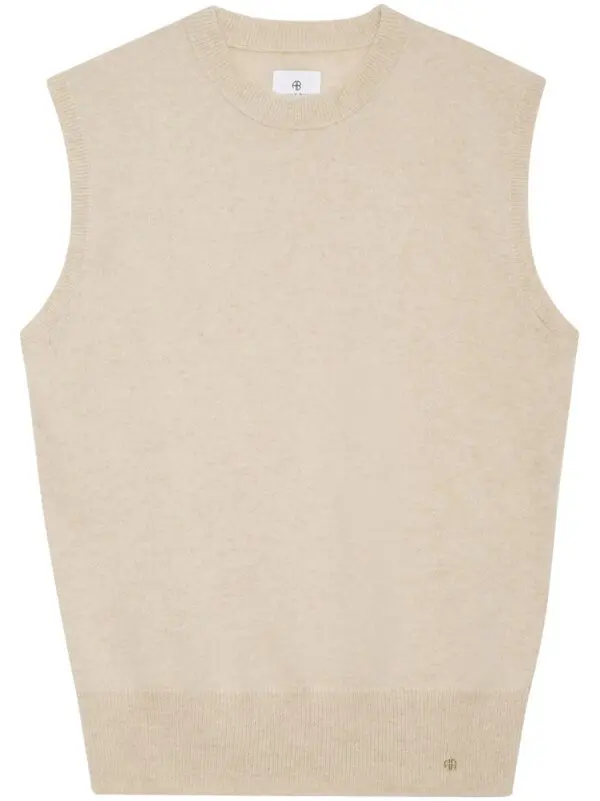 ANINE BING Ronan Knit Vest - Neutrals