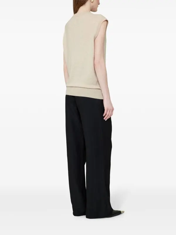ANINE BING Ronan Knit Vest - Neutrals