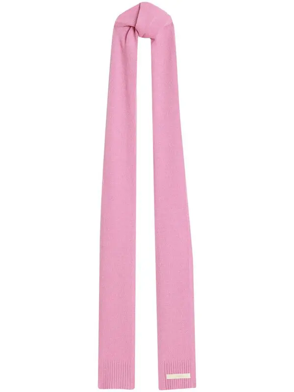 Apparis Logo-patch Knitted Scarf - Pink