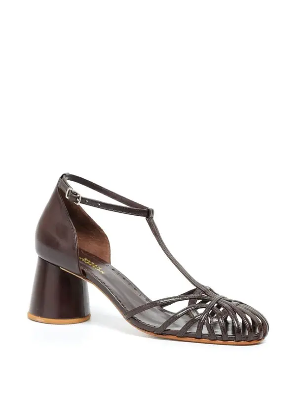 STUDIO CHOFAKIAN Eugenie 65mm Caged Leather Pumps