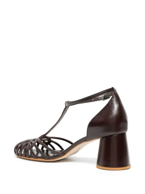 STUDIO CHOFAKIAN Eugenie 65mm Caged Leather Pumps