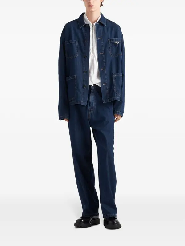 Prada Multi-pocket Washed-denim Jacket