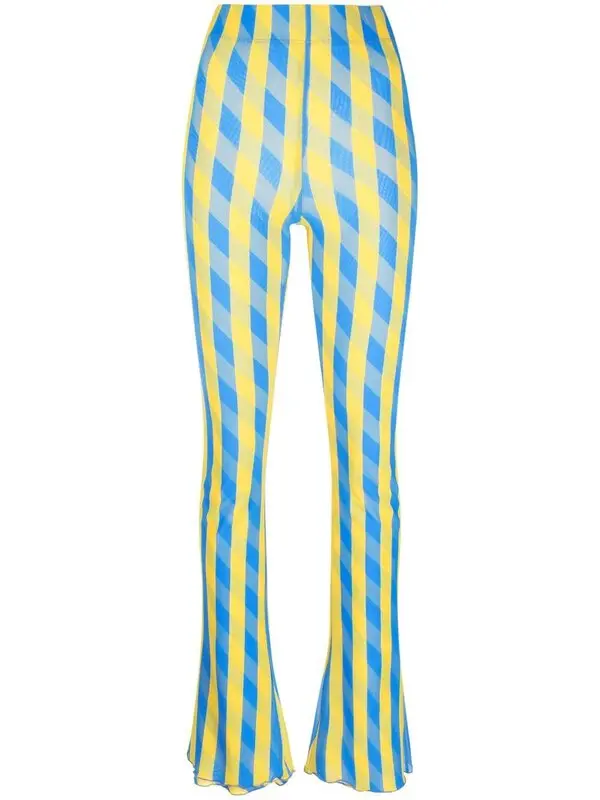 Sunnei Stripe Checked Slim-fit Trousers