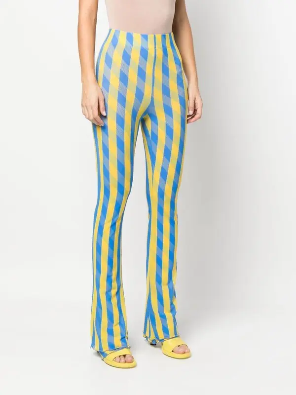 Sunnei Stripe Checked Slim-fit Trousers