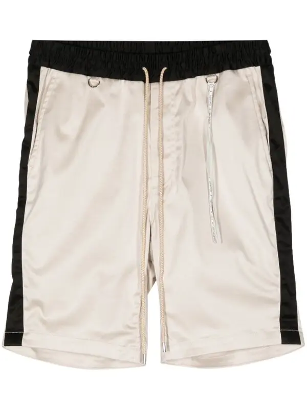 MASTERMIND WORLD Colour-block Cotton Shorts - Neutrals