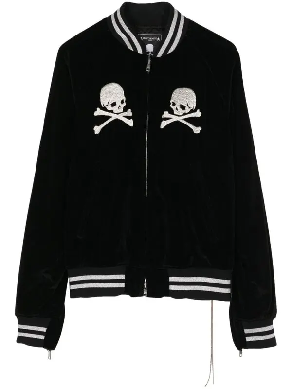 MASTERMIND WORLD Skull-embroidered Track Jacket - Black