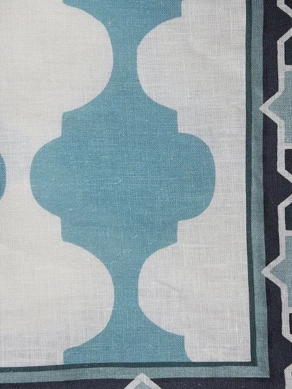 La DoubleJ Plaza Linen Tablecloth - Blue