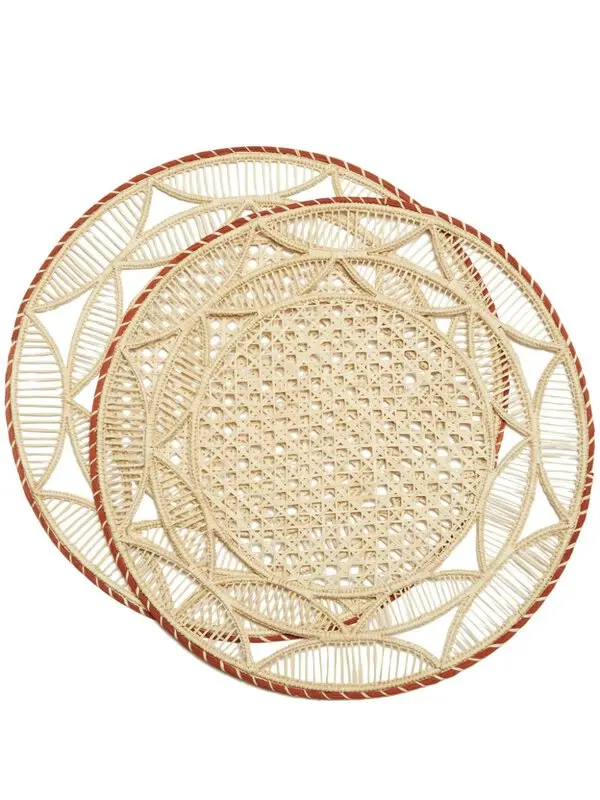 La DoubleJ Round Raffia Placemat - Neutrals