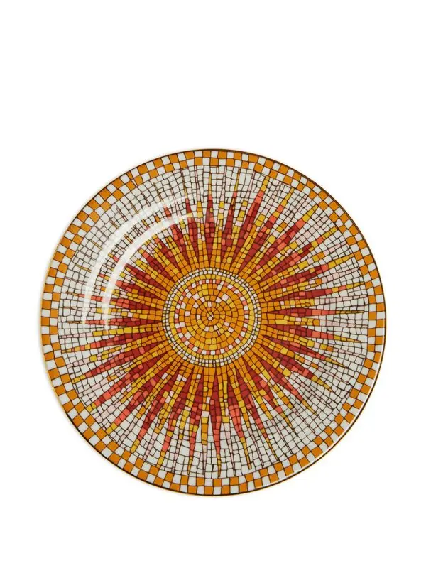 La DoubleJ Geometric-print Porcelain Dessert Plate