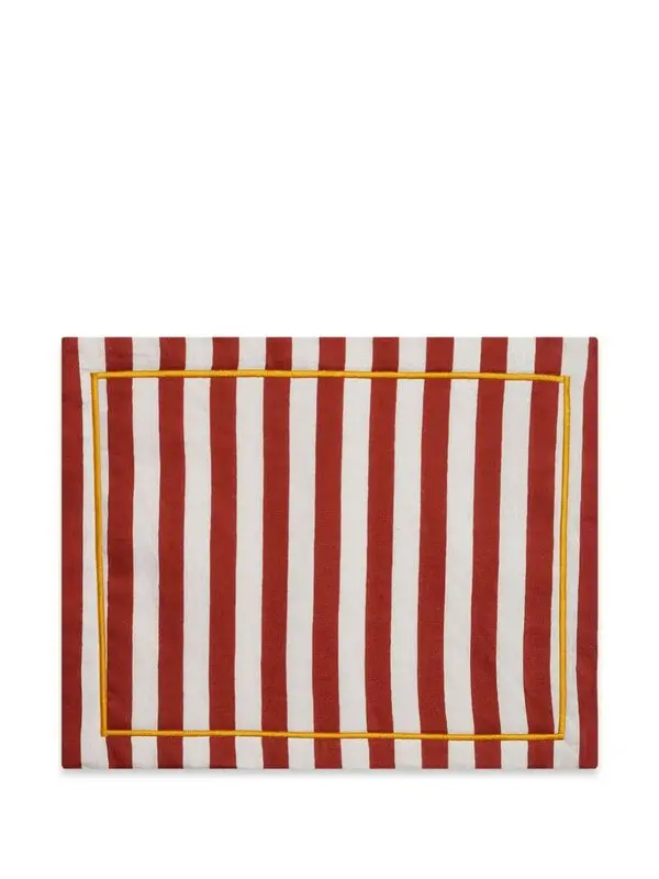 La DoubleJ Striped Linen Placemats - Orange
