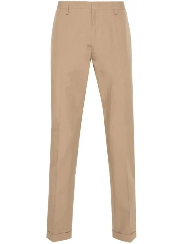 Paul Smith Pressed-crease Cotton Trousers